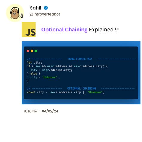 Optional Chaining In Javascript Explained With Examples Isuru Adikaram