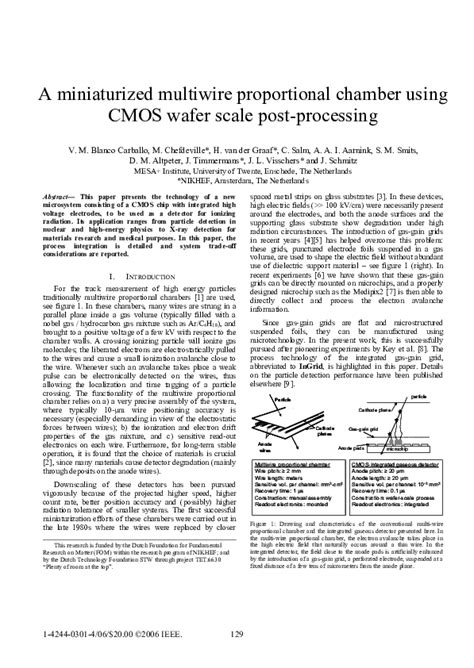 Pdf A Miniaturized Multiwire Proportional Chamber Using Cmos Wafer Scale Post Processing