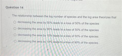Solved Question The Relationship Between The Log Number Chegg Com