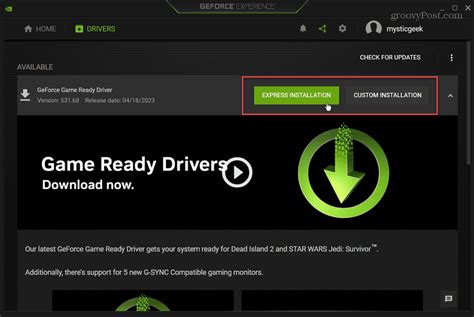 how to update your nvidia graphics card driver