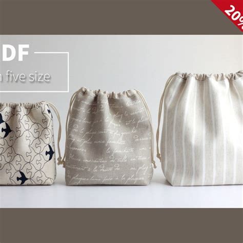 Pattern PDF Tutorial Of Drawstring Bag Step By Step Etsy