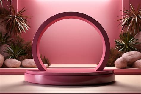 Premium Photo Geometric Shape Form Rendering In Minimal Scene