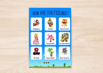 Mario Emotion Chart Free By Embrace Education Services Tpt