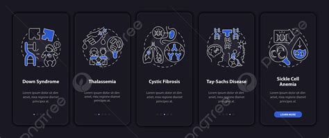 Conceptual Onboarding Screen For Mobile App Featuring Common Genetic