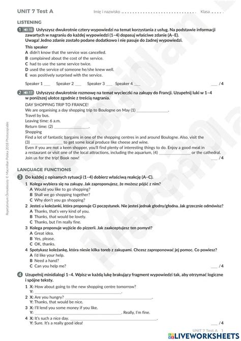 test unit 7 rep… free interactive worksheets 6529331