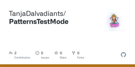 Github Tanjadalvadiants Patternstestmode