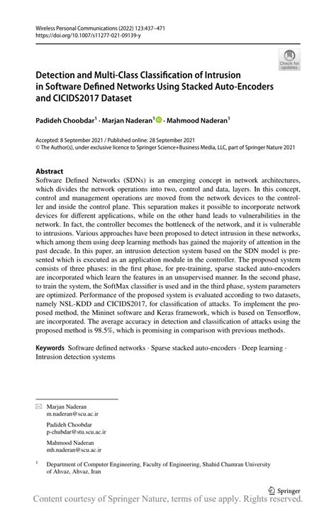 Detection And Multi Class Classification Of Intrusion In Software Defined Networks Using Stacked