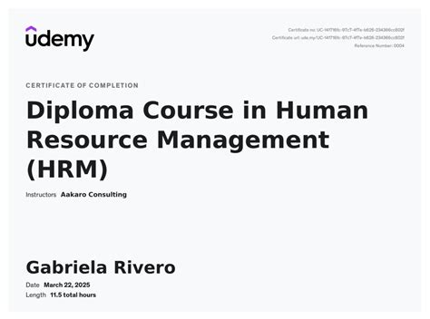 Udemy Course Completion Certificate Gabriela Rivero