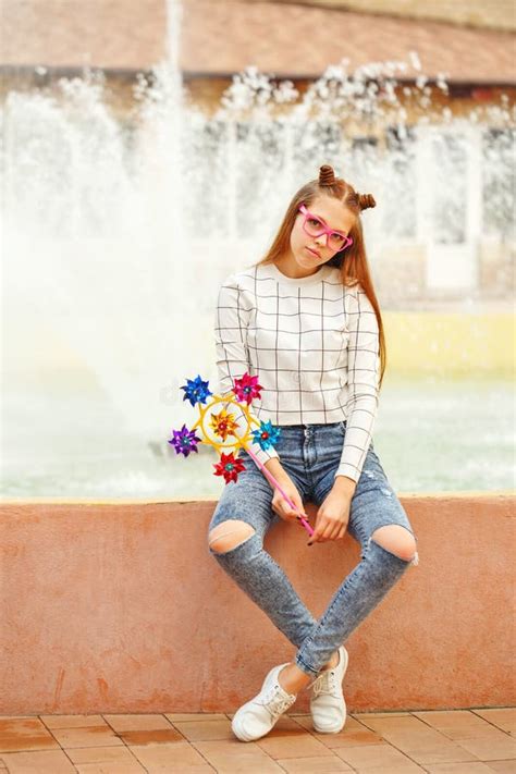Girl Teenager Spinner Array Tool Stock Image Image Of Dream