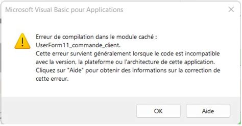 Erreur De Compilation Dans Un Module VBA Forum Formule Excel