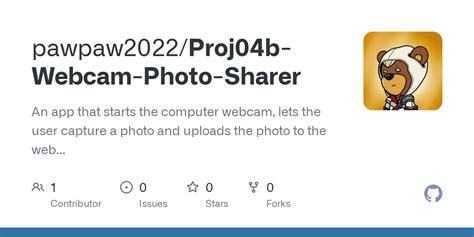 Github Pawpaw2022proj04b Webcam Photo Sharer An App That Starts The
