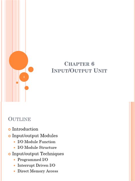 Comp Arch Chapter6v2010SemIIstd | PDF | Input/Output | Central Processing Unit