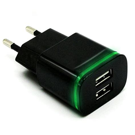 зарядка 2.1А с двумя USB портами