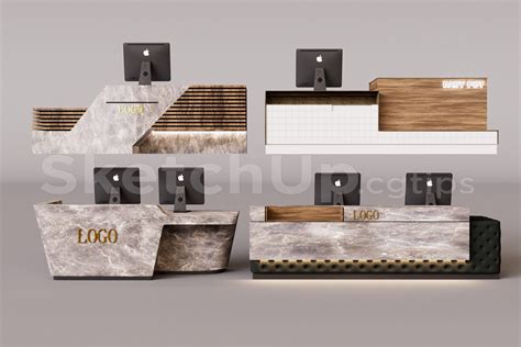 11858 Free Sketchup Reception Desk Model Download