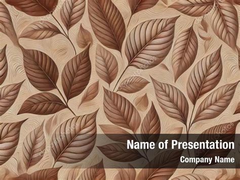 Leaf Design Motif Powerpoint Template Leaf Design Motif Powerpoint