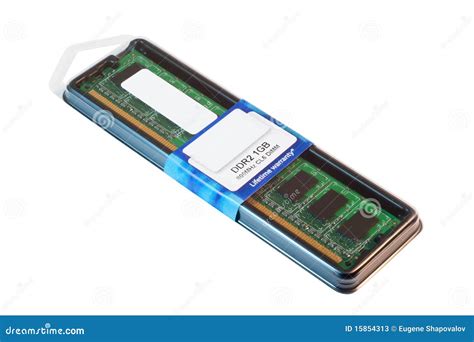 Ddr2 Memory Module In The Package Stock Image Image Of Gold Dimm