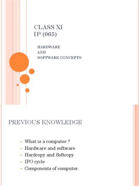class xi ip 065 hardware and software concepts pdf computer