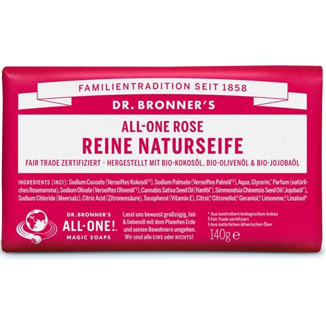 Dr Bronners Handseife Rose 1 Tlg All One Reine Naturseife 140 G
