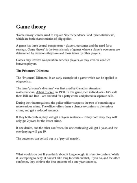 Game Theory Pdf