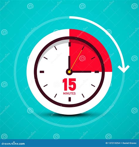5 10 15 20 Minutes Analog Clock Icons Vector Illustration