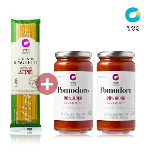청정원 포모도로 파스타소스 370g X 2병 스파게티 면 500g 티몬