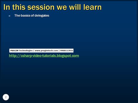 Sql Server Net And C Video Tutorial Part 36 Delegates