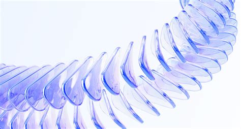 유리 홀로그램 투명 곡선 모양이 줄지어 있는 추상적인 3d 배경 무지개 빛깔의 그라데이션 웨이브 라인 패턴 미래형 디지털 기술 네트워크 데이터 어레이 스피드 모션 효과 0