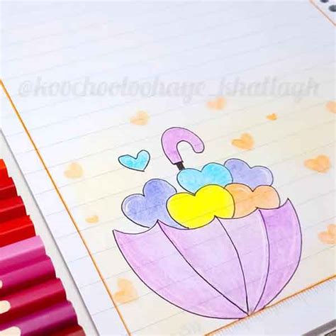 “ایده نقاشی کیوت” 2024؛ انقدر دنبال نقاشی گوشه دفتری نگرد بیا اینجا کلی ایدیه گـُـ ـلـی مُــــב