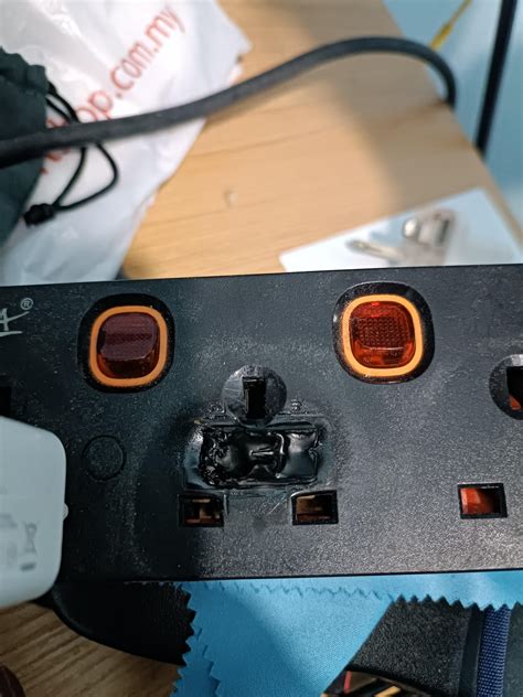 My Psu Plug Just Melted Into The Extension Socket R Pcmasterrace