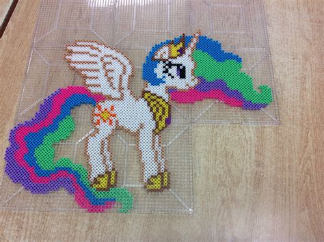 Mlp Princess Celestia Perler Beads By Amanda Collison Perlemønstre Perler Pynt