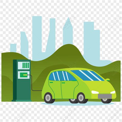 전기 신에너지 자동차 그림교통기관현대의차없는 날 Png 일러스트 무료 다운로드 Lovepik