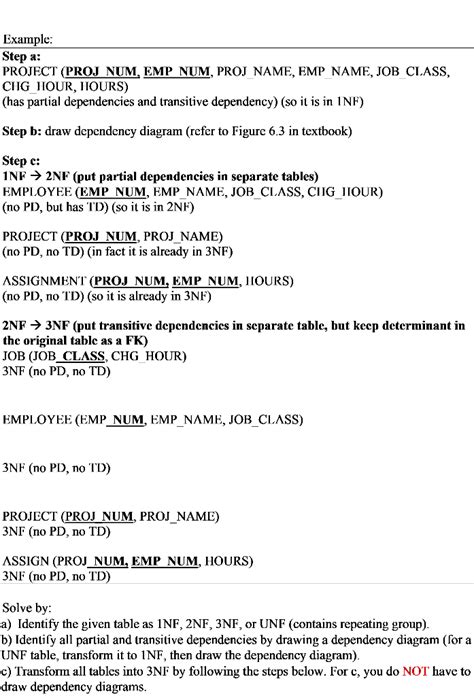 solved example step a project proj num emp num proj