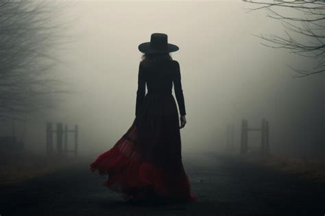 premium photo ethereal photo woman fog face generate ai