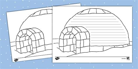 Igloo Writing Template Twinkl Ireland