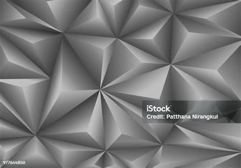 회색 삼각형 다각형 패턴 배경 텍스처 벡터 일러스트 레이 션을 추상화 합니다 질감에 대한 스톡 벡터 아트 및 기타 이미지 질감 0명 3차원 형태 Istock