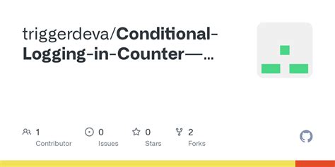 github triggerdeva conditional logging in counter class based vs