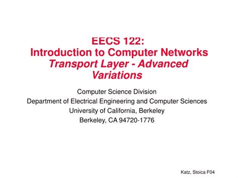 Ppt Eecs 122 Introduction To Computer Networks Transport Layer