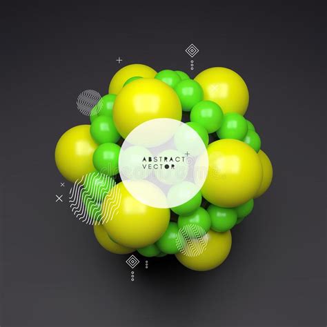 3d Molecule Molecular Structure Vector Illustration For Science Stock Vector Illustration Of