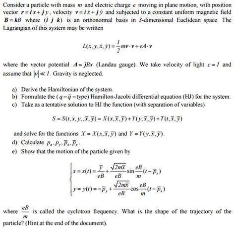 Solving Functions For S In A Q Q Hamilton Jacobi Diffeq Physics Forums