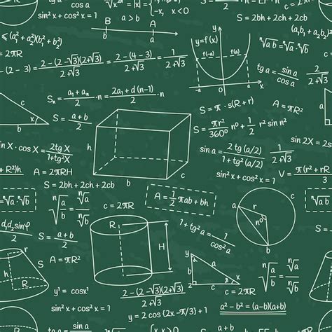 수학 기하학 및 물리학 공식 완벽 한 패턴입니다 낙서 수학 또는 대수 수식 기호 벡터 배경 일러스트 레이 션 손으로 그린 학교 교육 공식 다양한 작업이 있는 강의