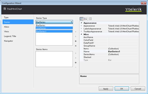 Telerik Web Forms Chart Html5 Design Time Configuration Wizard Telerik Ui For Aspnet Ajax