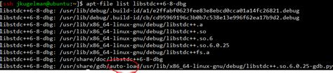Using Standard C Library Debug Symbols Ubuntu Linux Libstdc Dbg Stack Overflow