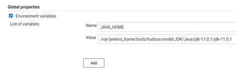 Specify Javahome In Jenkins For Java 11 Stack Overflow
