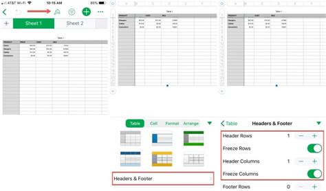 How To Freeze Columns And Rows In Numbers On Mac And Ios