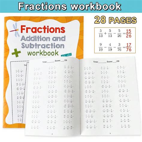 Pages Addition And Subtraction Fractions Arithmetic Workbook Babes Primary Babe