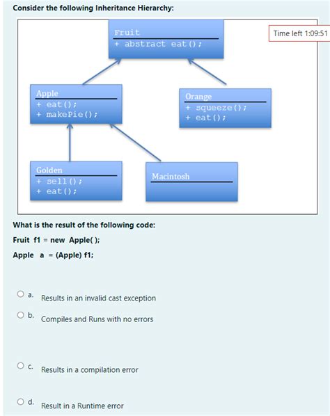 solved consider the following inheritance hierarchy what is