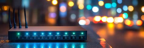 Highspeed Internet Router With Signal Strength Indicators Premium Ai Generated Image