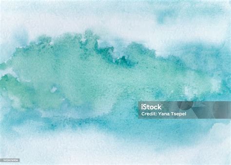 수채화 그런지 블루 그린 배경 장식 디자인 종이에 인쇄 엽서 초대장 배너에 대한 삽화 수채화 배경에 대한 스톡 벡터 아트 및 기타 이미지 Istock