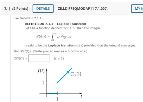 Solved Use Definition 711 Definition 711 Laplace Solved Use Definition 711 Definition 711 Laplace