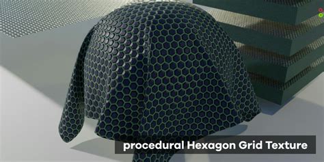 procedural hexagon grid texture blender market